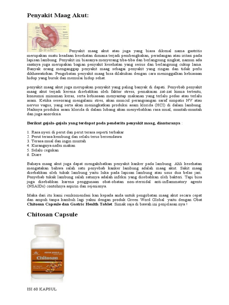 Obat Maag Akut | PDF