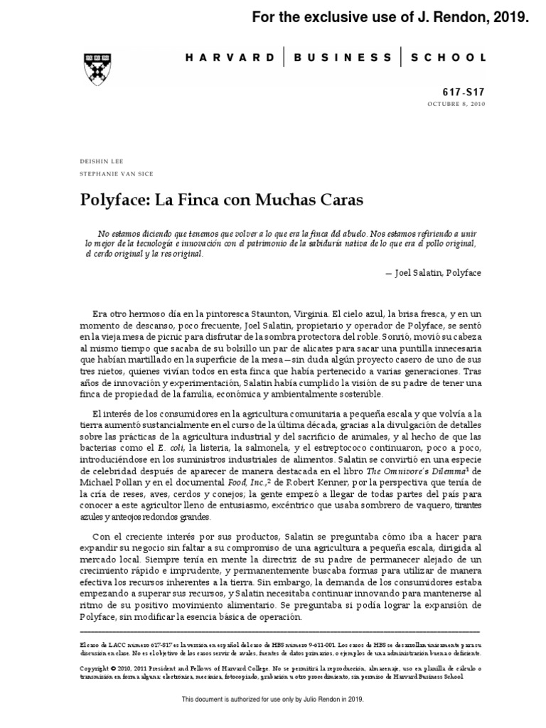 Caso de Estudio. Polyface La Finca Con Muchas Caras | PDF | Vacas | Compost