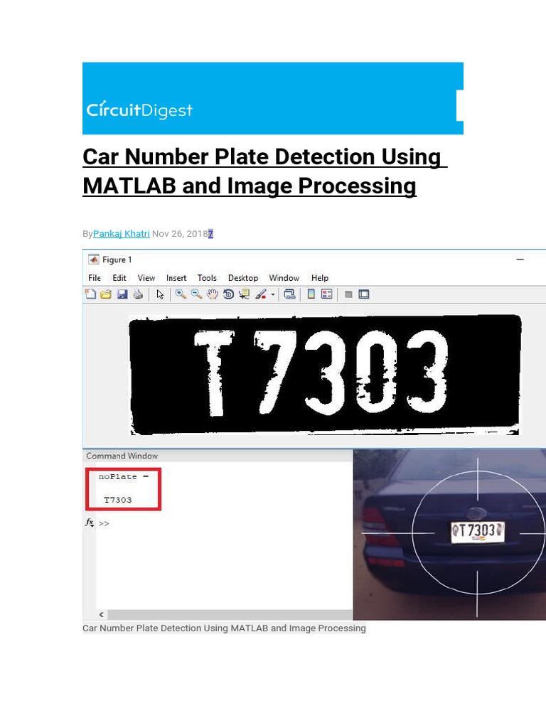 Car Number Plate Detection Using MATLAB and Image Processing | PDF ...