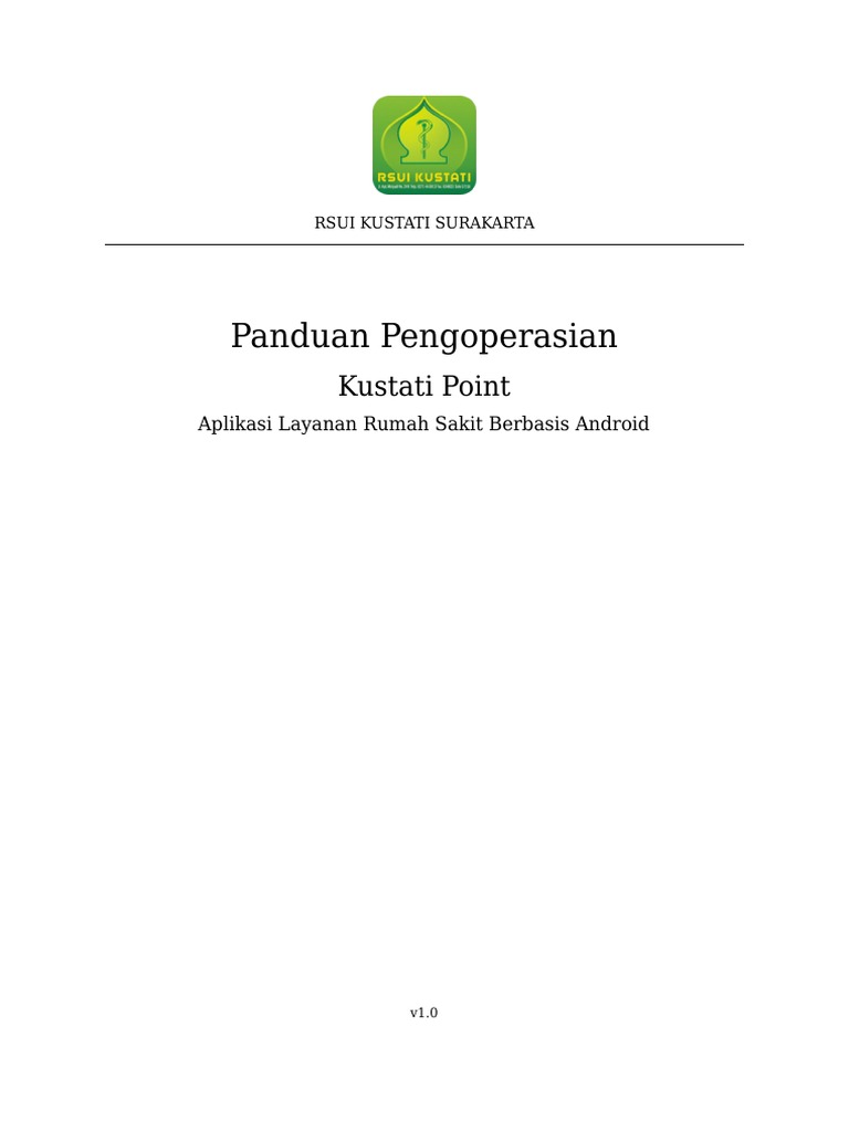 Panduan Aplikasi Kustati Point RSUI | PDF