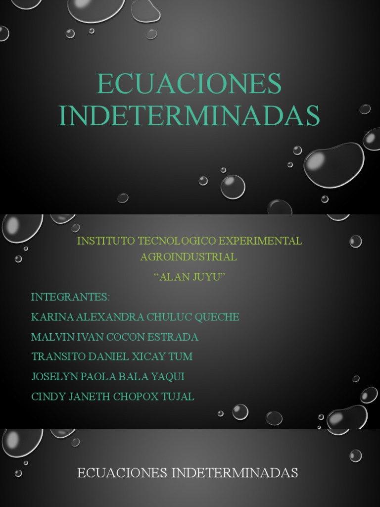 Ecuaciones Indeterminadas | PDF | Ecuaciones | Números