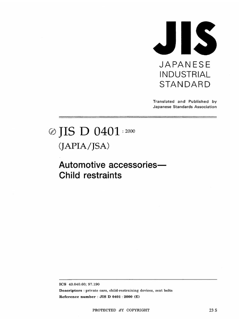 Jis D0401 2000 | PDF