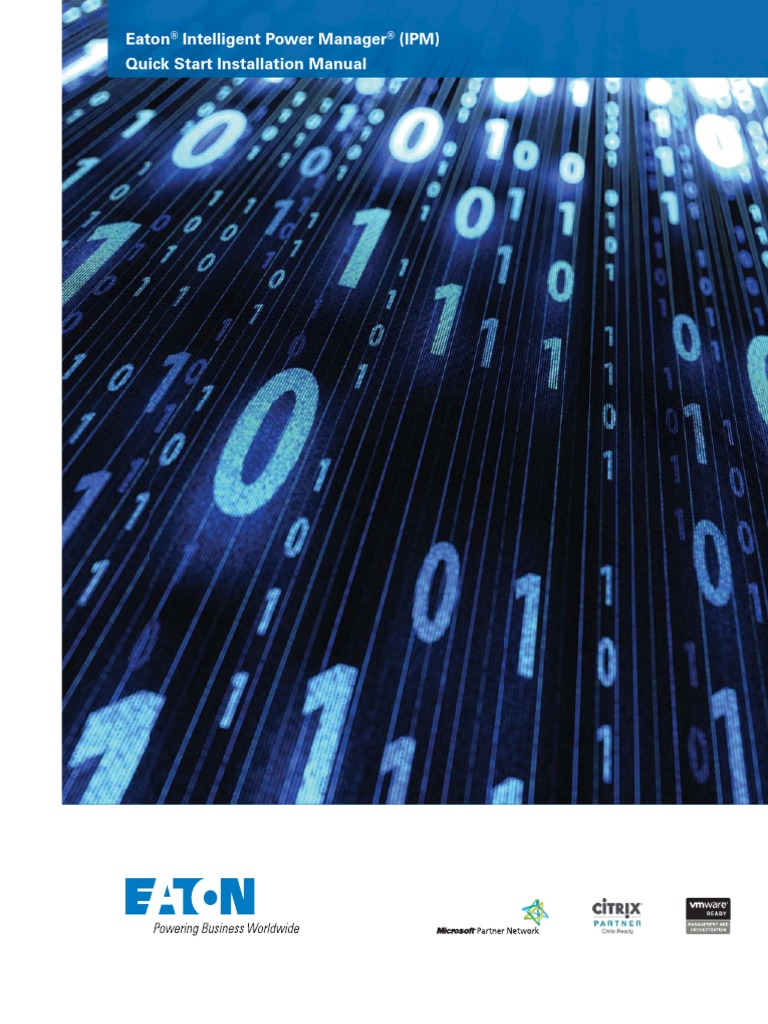 Quick Start Installation Manual Eaton Intelligent Power Manager (IPM ...