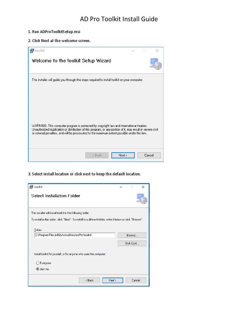 Install Guide - ADPro Toolkit | PDF