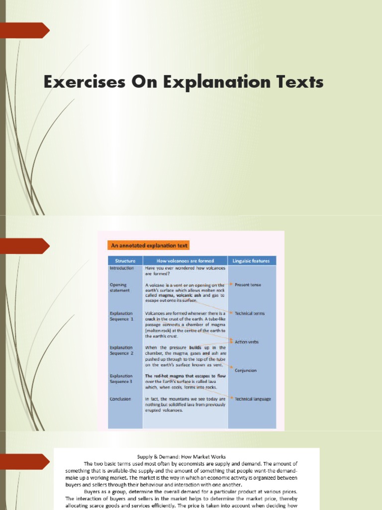 Exercises On Explanation Texts | PDF