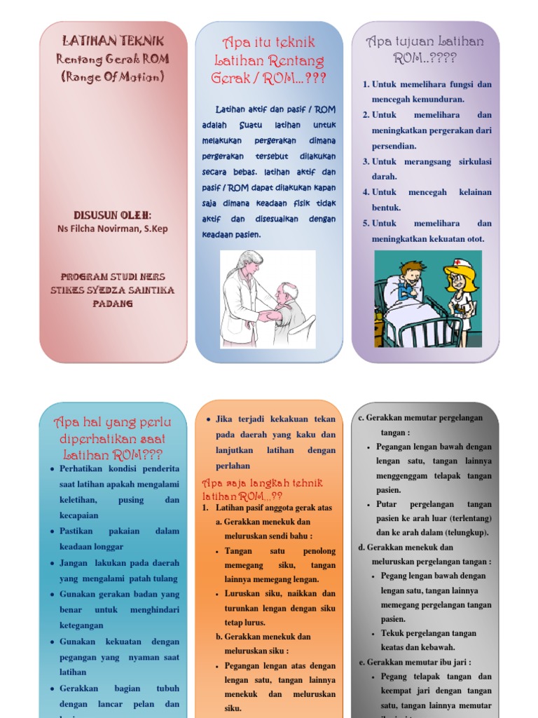 Leaflet Latihan Rom | PDF