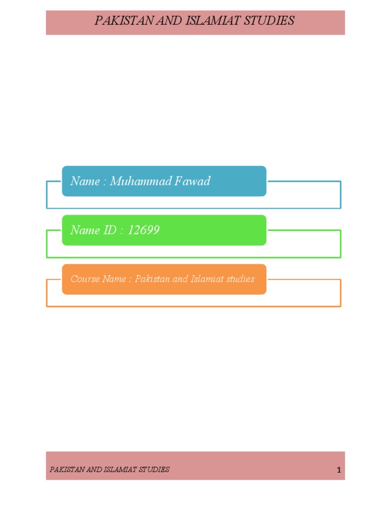 Pakistan and Islamiat Studies: Name: Muhammad Fawad | PDF | Sikhism | Qur'an