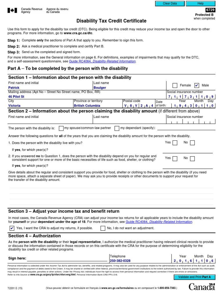 Applying for the Disability Tax Credit: A Guide to Completing Form ...
