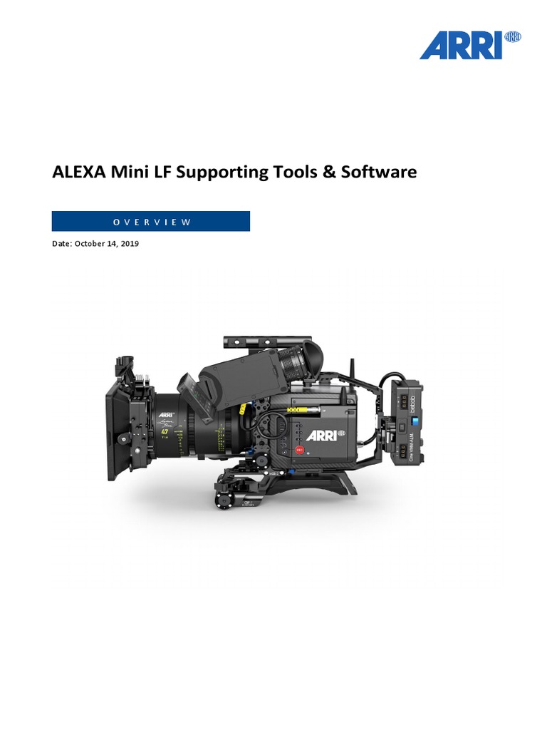 2019 10-14 ALEXA Mini LF Supporting Tools and Software Overview | PDF ...