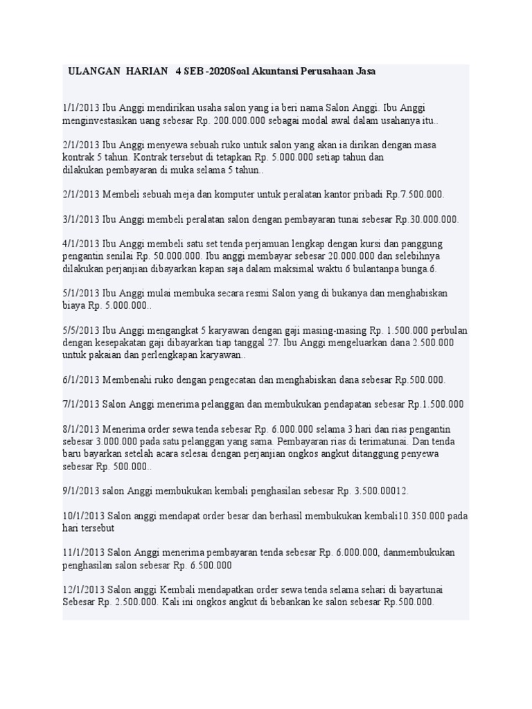 Ulangan Harian 4 Seb | PDF