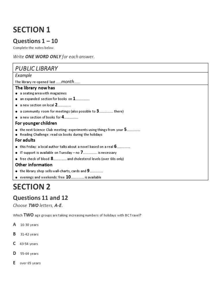 Section 1: Questions 1 - 10 | PDF | Libraries | Cognition