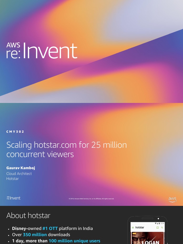 Scaling Hotstar - Com For 25 Million Concurrent Viewers CMY302 | PDF