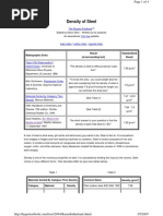 Metal Density Table and Chart | PDF | Steel | Metals