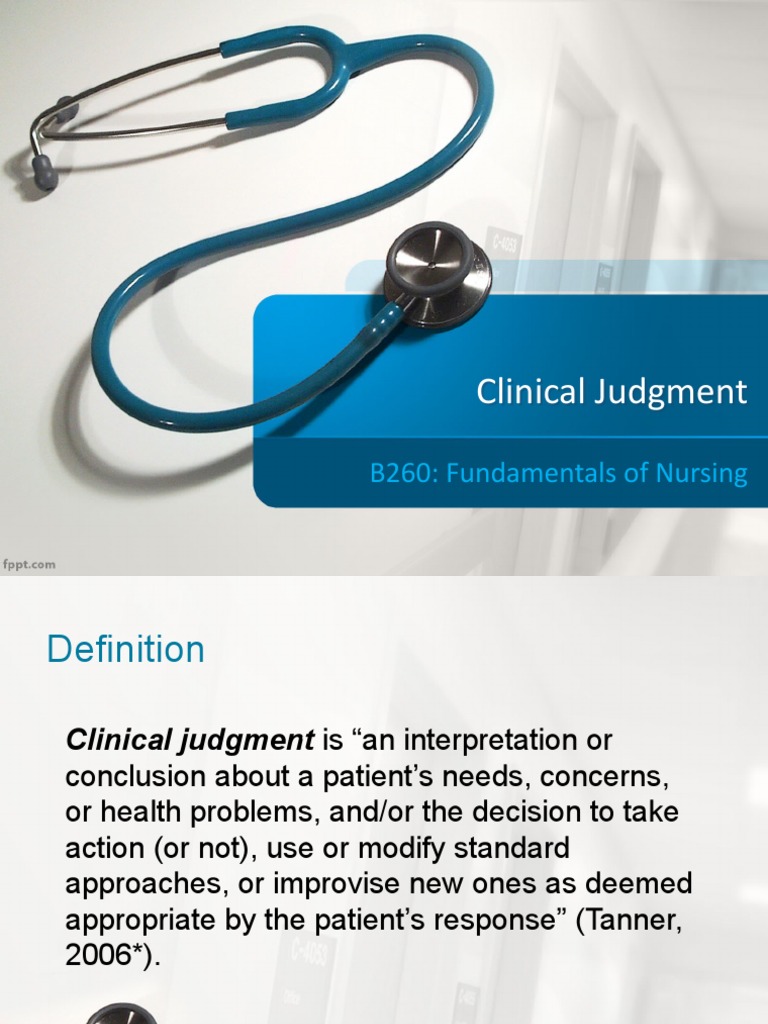 1b Clinical+Judgement | PDF | Expert | Reason