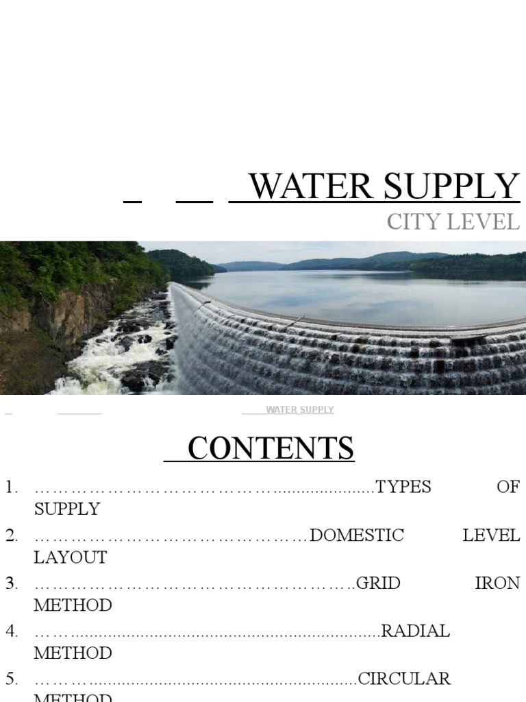 Class - 2a Water Supply Systems | PDF | Hydrology | Water