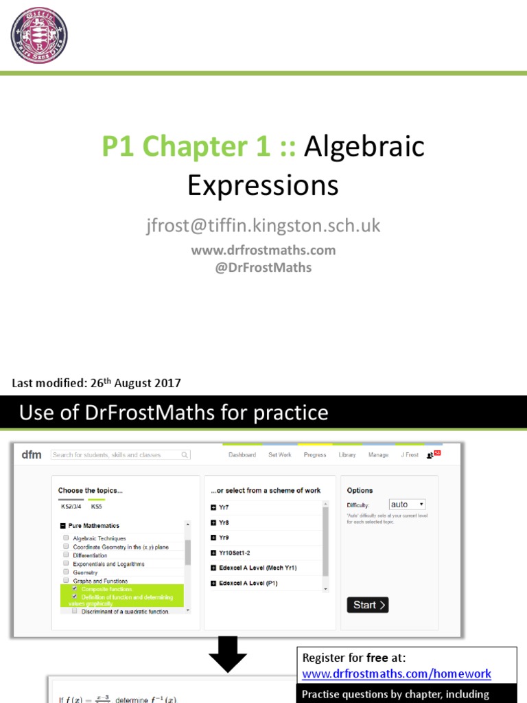 P1 Chapter 1::: Algebraic Expressions | PDF | Factorization | Numbers