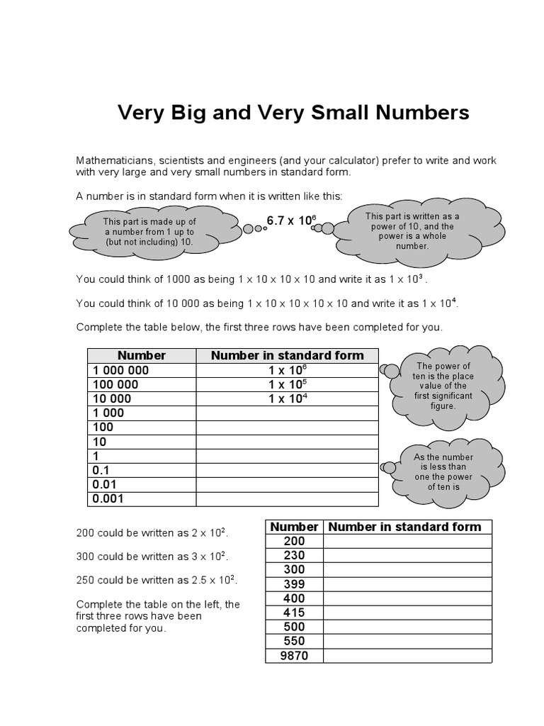 Standard Form Question Sheet | PDF | Science | Nature