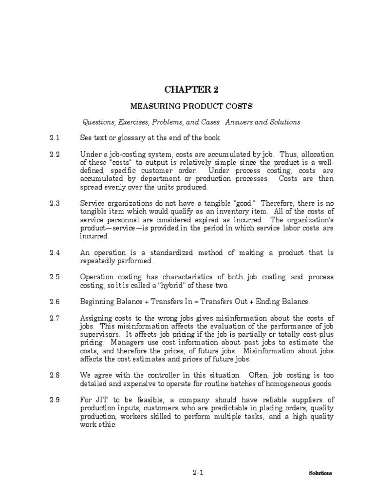 Questions, Exercises, Problems, and Cases: Answers and Solutions | PDF ...