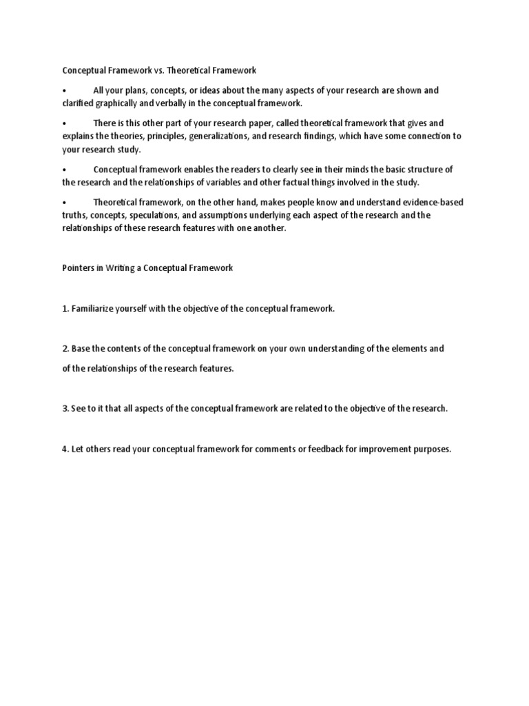 5 Conceptual Framework Vs Theoretical Framework | PDF