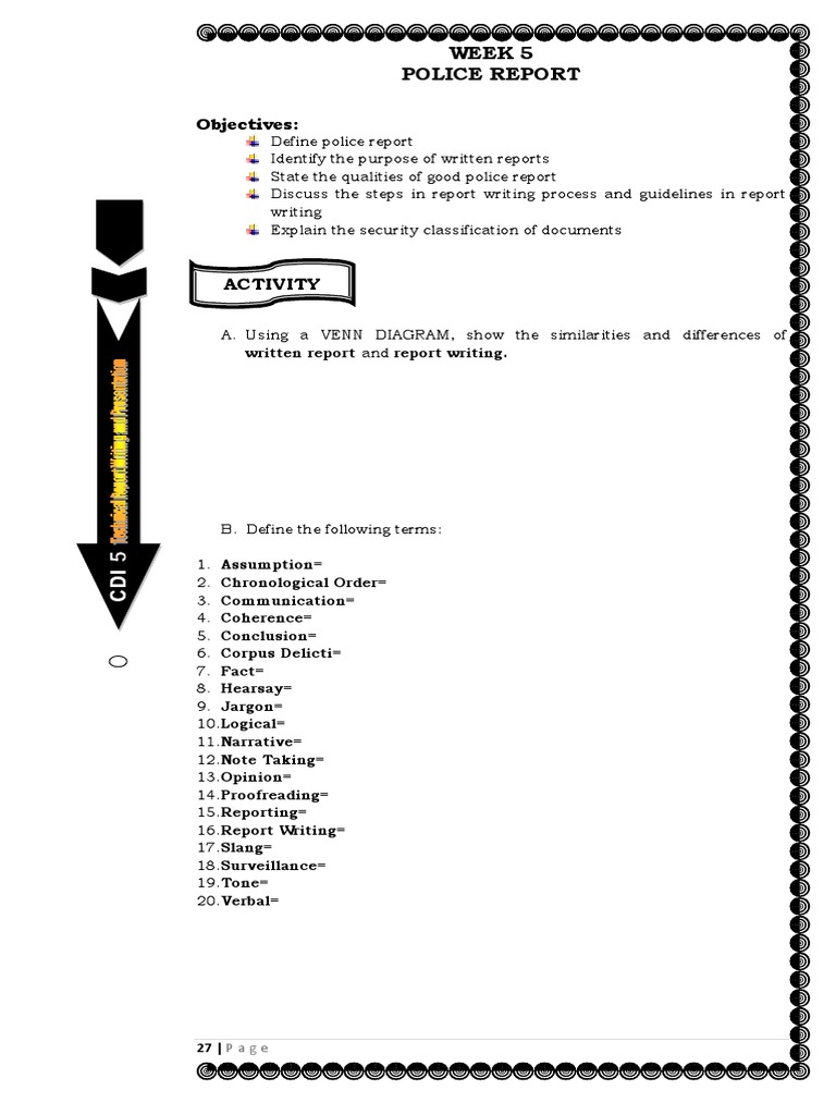 Police Report Writing Essentials | PDF | Classified Information