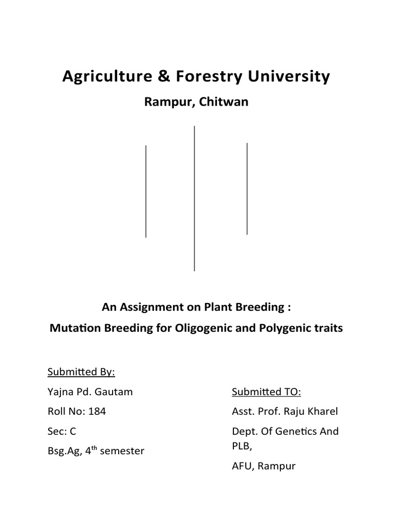 Oligogenic and Polygenic Traits | PDF | Plant Breeding | Mutation