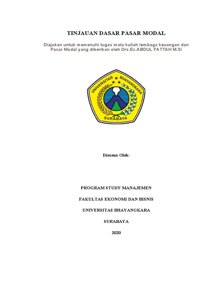 Makalah Pasar Modal | PDF