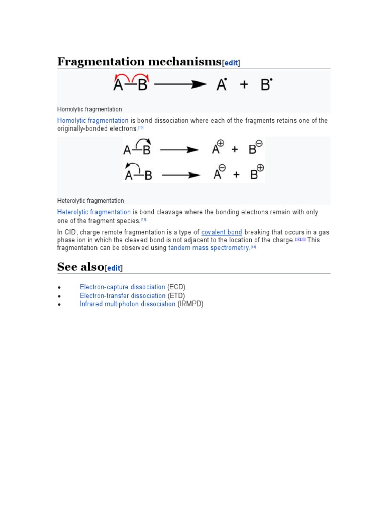 Fragmentation Mechanisms | PDF | Science & Mathematics