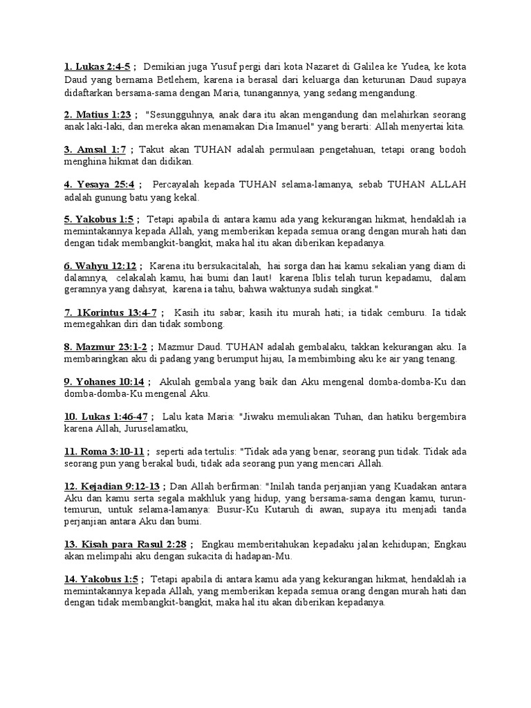 Contoh Pesan Berantai Alkitab Pendek | PDF