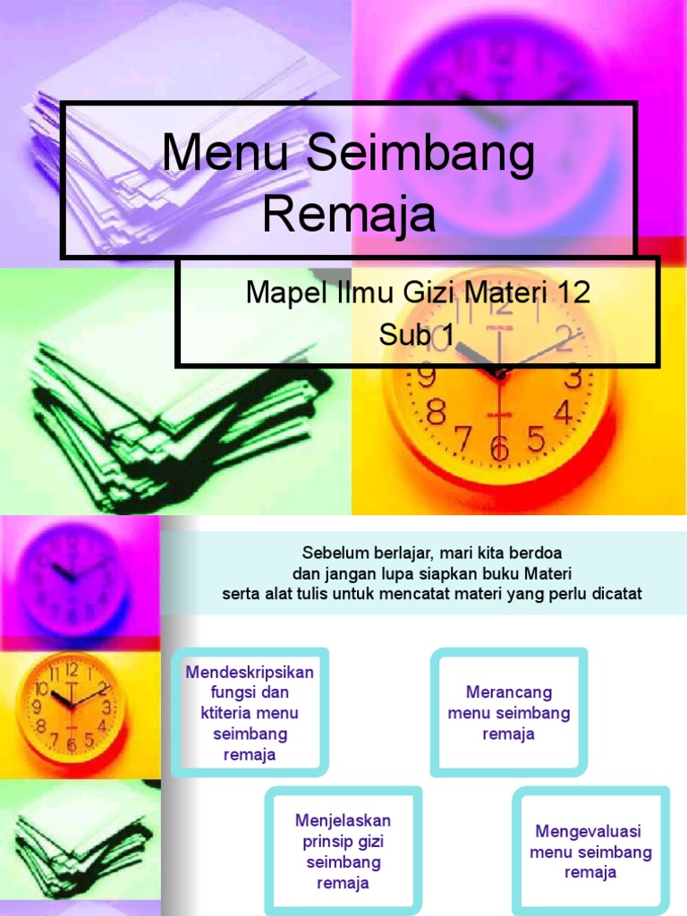 Menu Seimbang Remaja | PDF