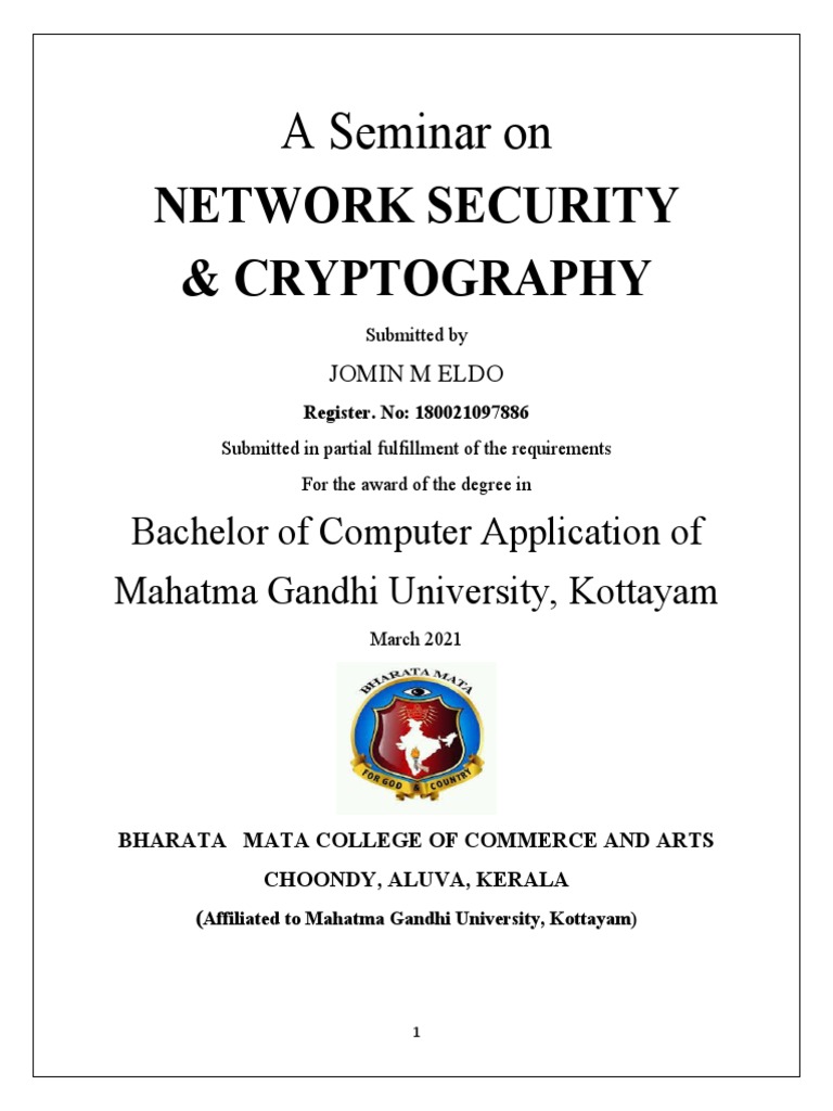 Seminar Report | PDF | Cryptography | Firewall (Computing)