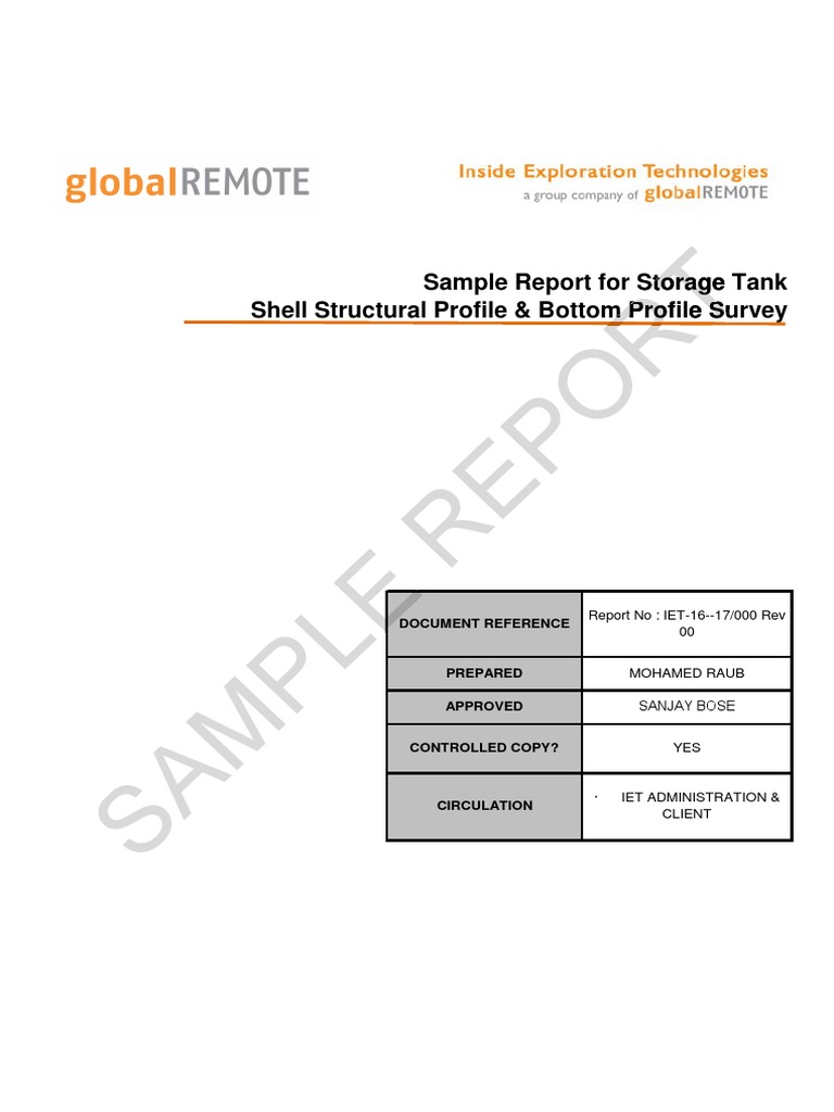 Storage Tank Settlement Survey Report | PDF | Surveying | Radius