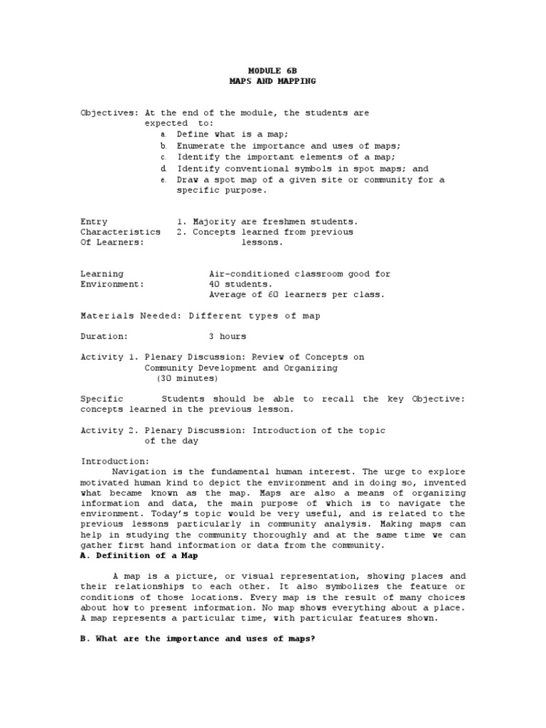 Lecture - Maps and Mapping | PDF | Map | Concept