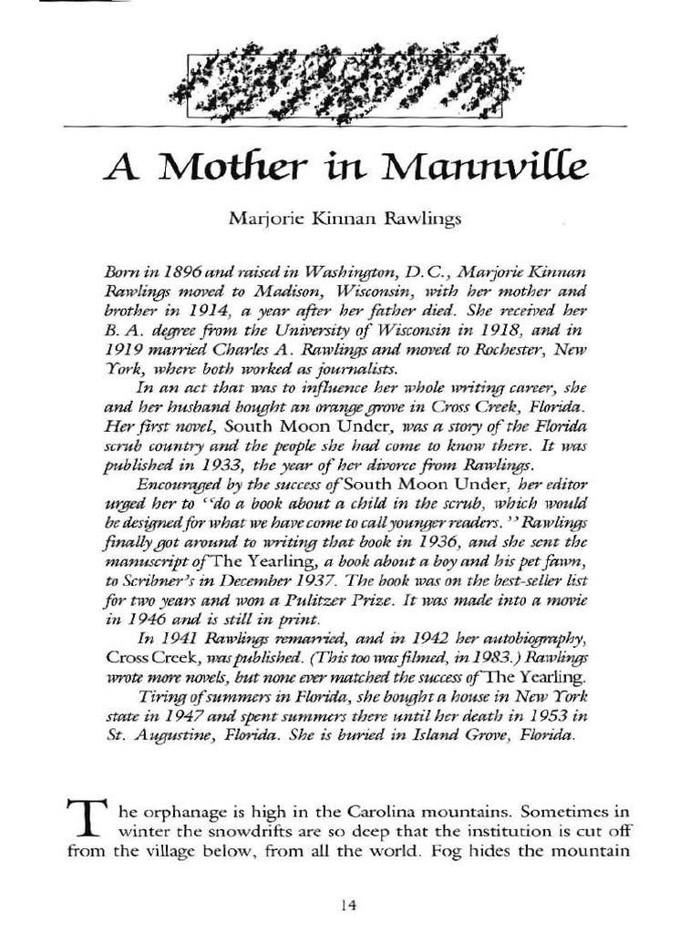 A Mother in Mannville | PDF | Nature
