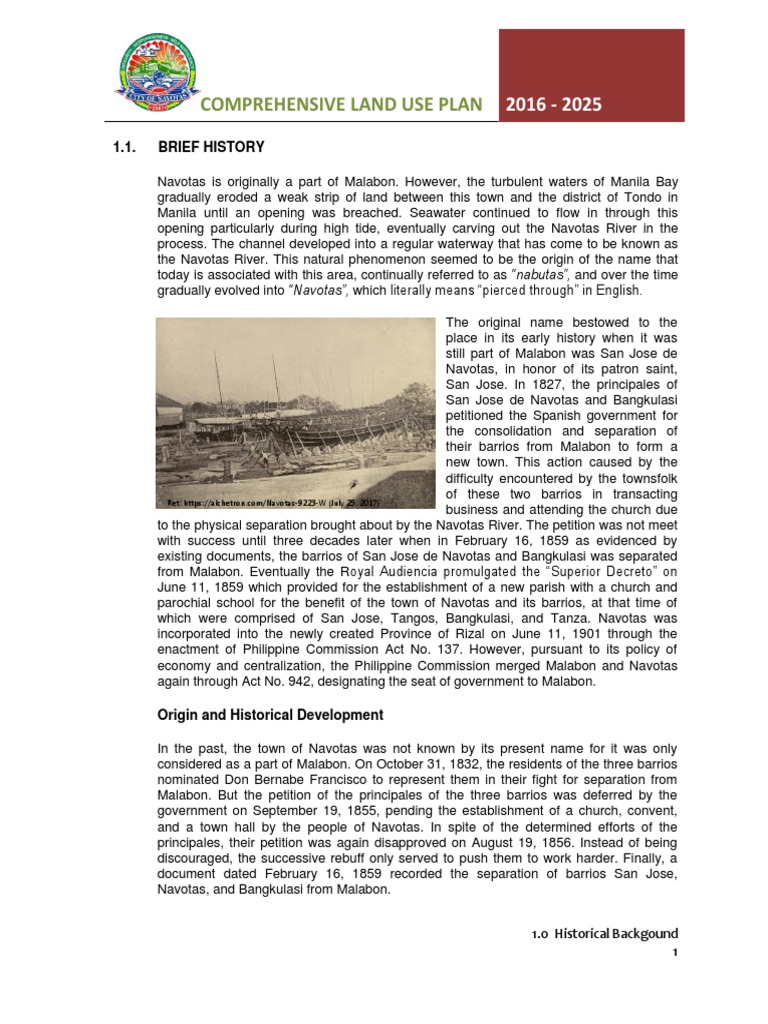 Comprehensive Land Use Plan for Navotas 2016-2025 | PDF