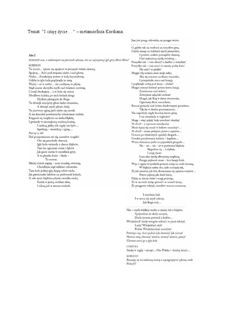 Metamorfoza Kordiana | PDF Metamorfoza Kordiana | PDF