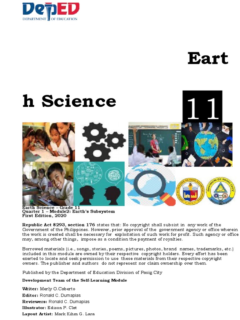 Earth Science 11 - q1 - m2 | PDF | Carbon Cycle | Atmosphere