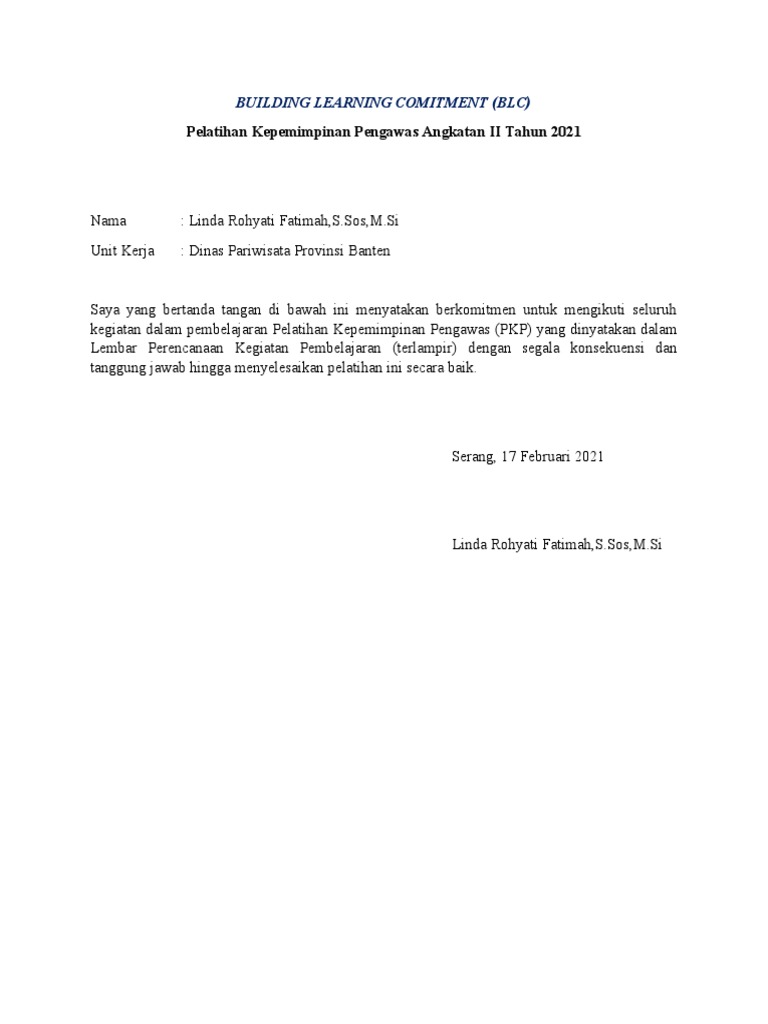 Format BLC PKP | PDF