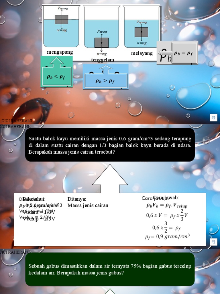 Contoh Soal Mengapung dan Tenggelam | PDF