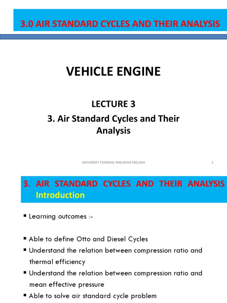 Chapter 3 - Air Standard Cycles and Their Analysis | PDF | Diesel ...