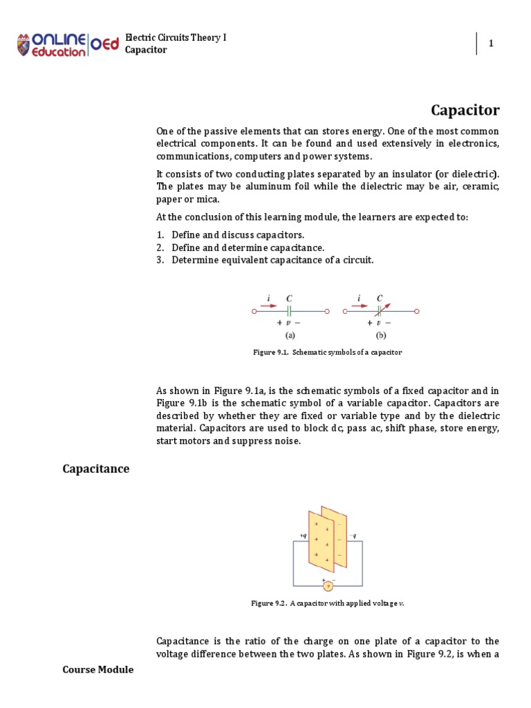 Electric Circuits Theory 1 | PDF | Series And Parallel Circuits | Capacitor