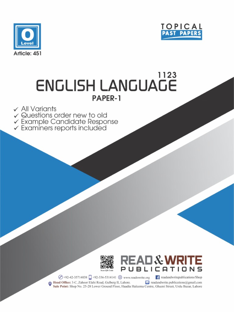 English Language O Level Paper 1 Topical | PDF | Question | Transport