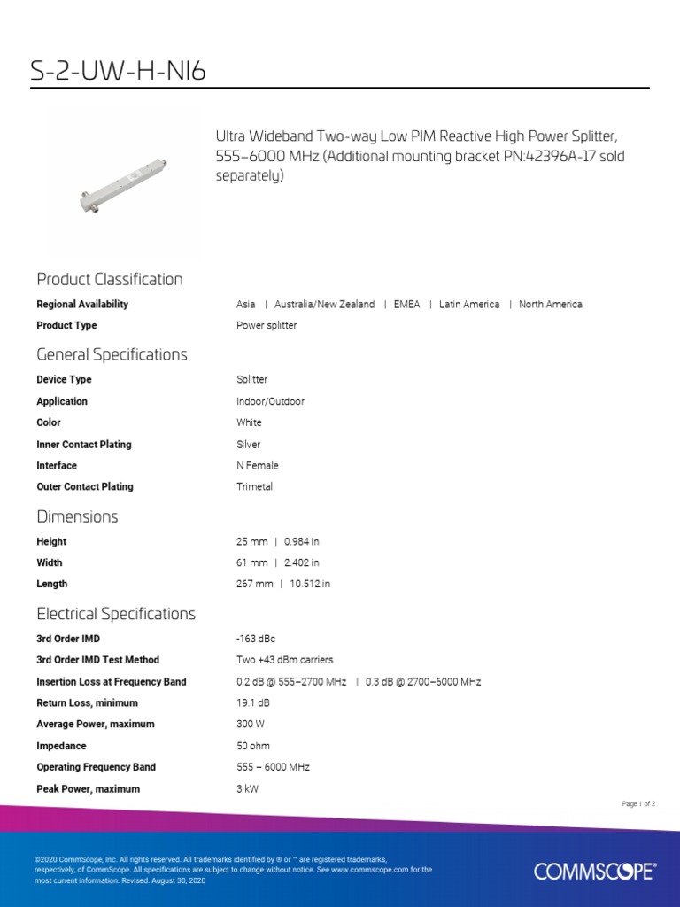 S 2 UW H NI6 Product Specification | PDF | Electrical Engineering ...