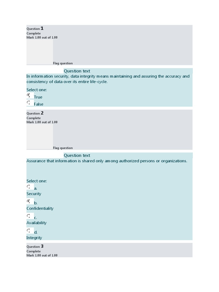Information Assurance and Security 1 | PDF | Computer Security | Security