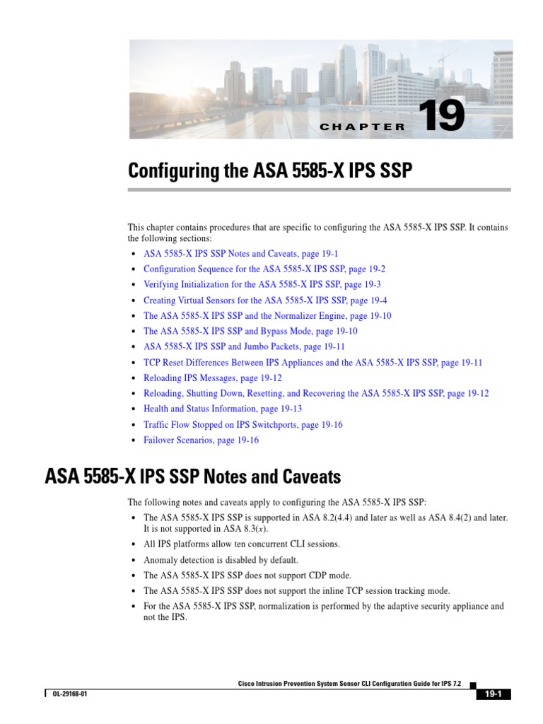 Configuring ASA 5585-X IPS SSP Guide | PDF | Internet Protocols | Ip ...