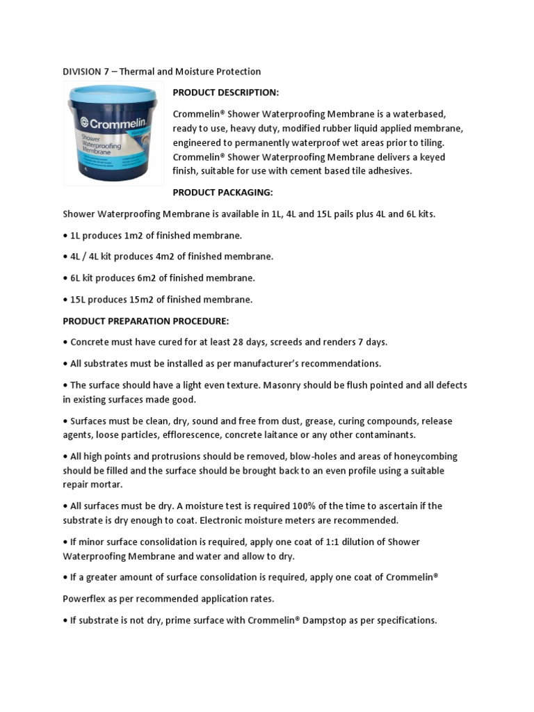 Assignment Technical Specifications Division 7 | PDF | Building ...