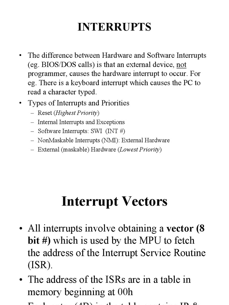 Interrupt Pdf Digital Electronics Computing 