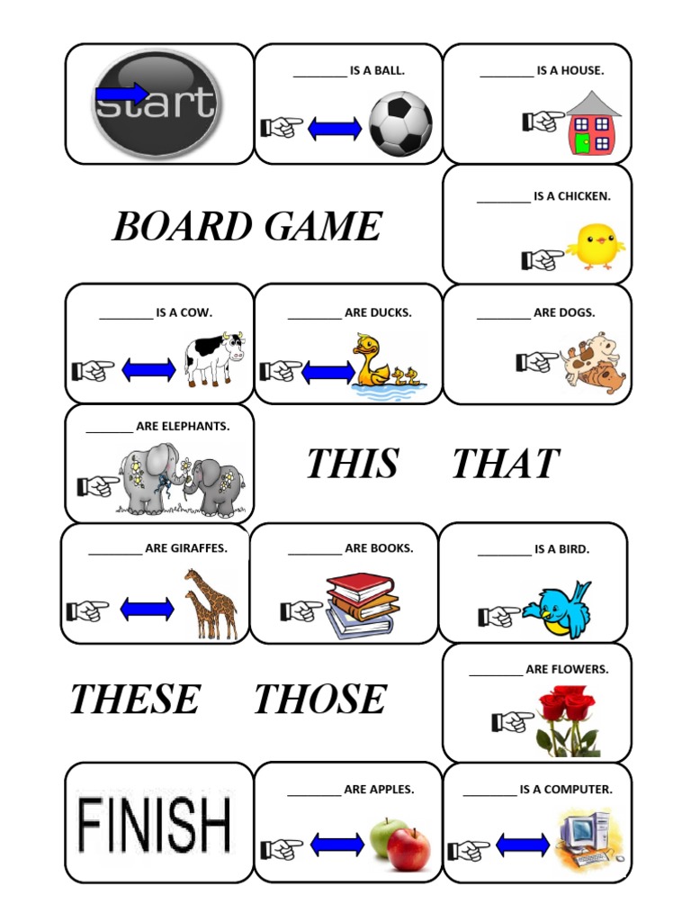 Demonstratives This That These and Those Fun Activities Games - 72576 | PDF