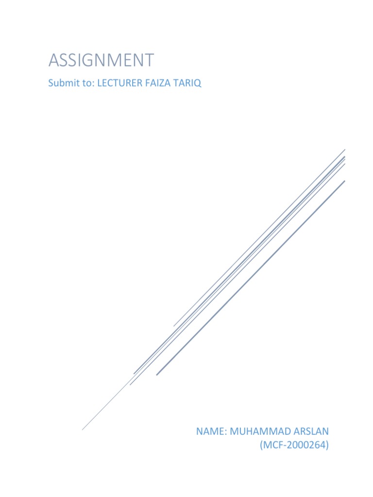 Assignment: Submit To: Lecturer Faiza Tariq | PDF | Signal To Noise Ratio | Bit Rate