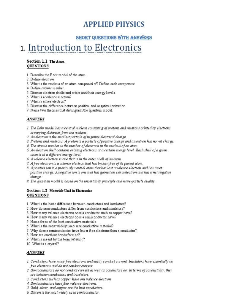 Applied Physics Notes#2 | PDF | Semiconductors | P–N Junction