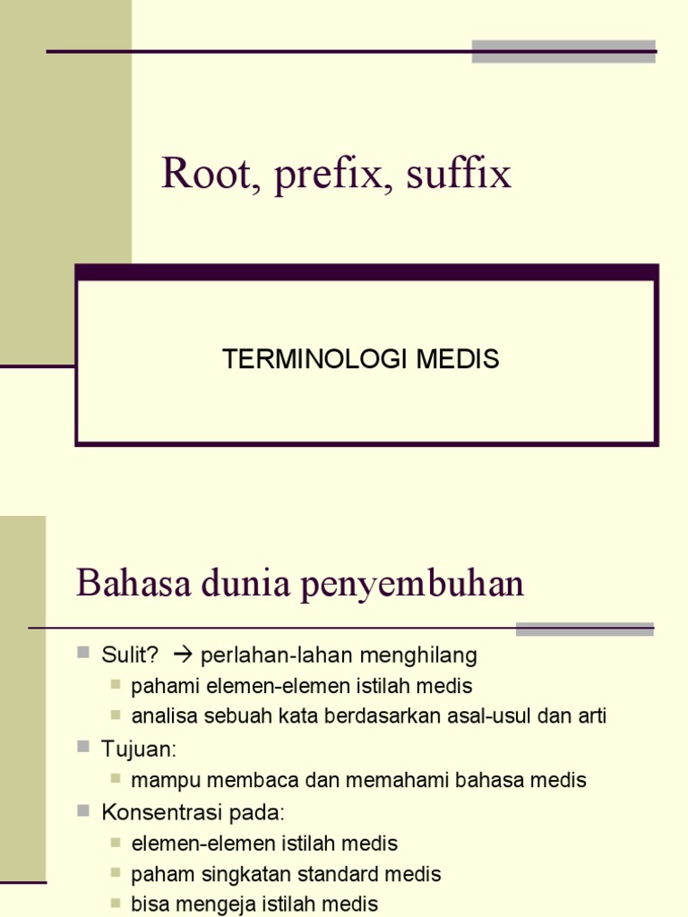 Memahami Terminologi Medis Dasar | PDF